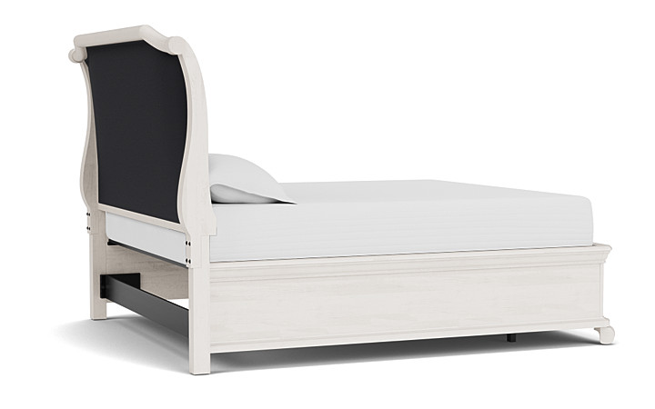 Bellamy Sleigh Bed in Light Gray CA King Beds Bedroom